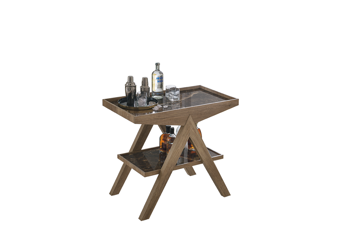 Rectangular wheeled cart Arrow - Target Point